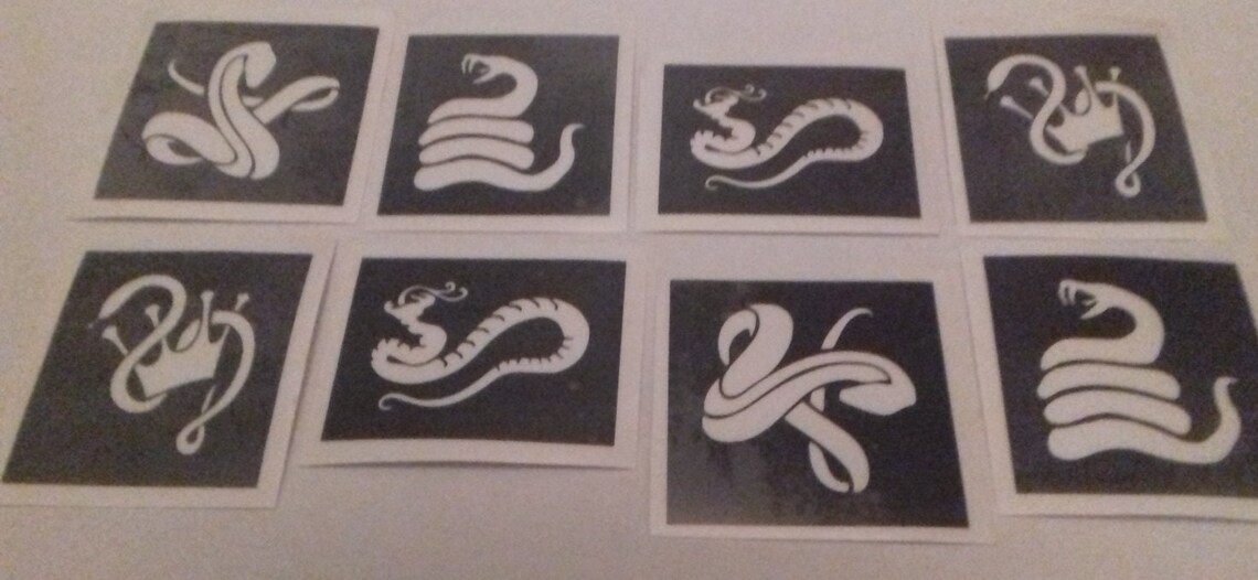 Snake Stencils for Glitter Tattoos /airbrush / Face Painting / Many ...