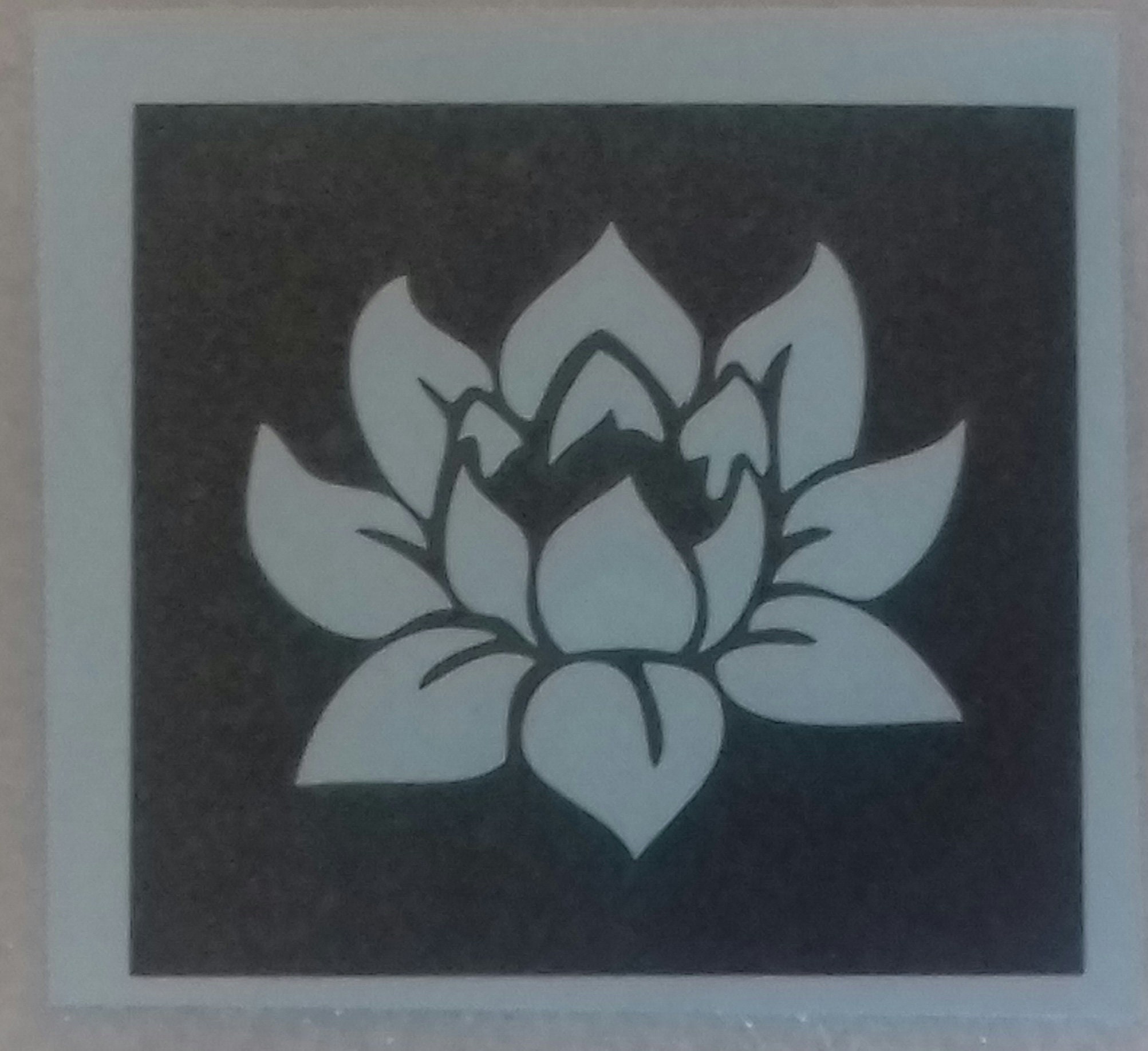 Stencil Lotus Flower Petal Pattern