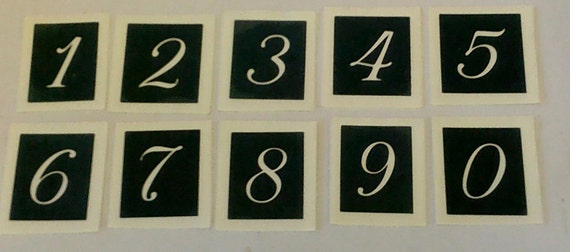 Large Number Stencils for Etching on Glass Mixed 0 9 Gift | Etsy