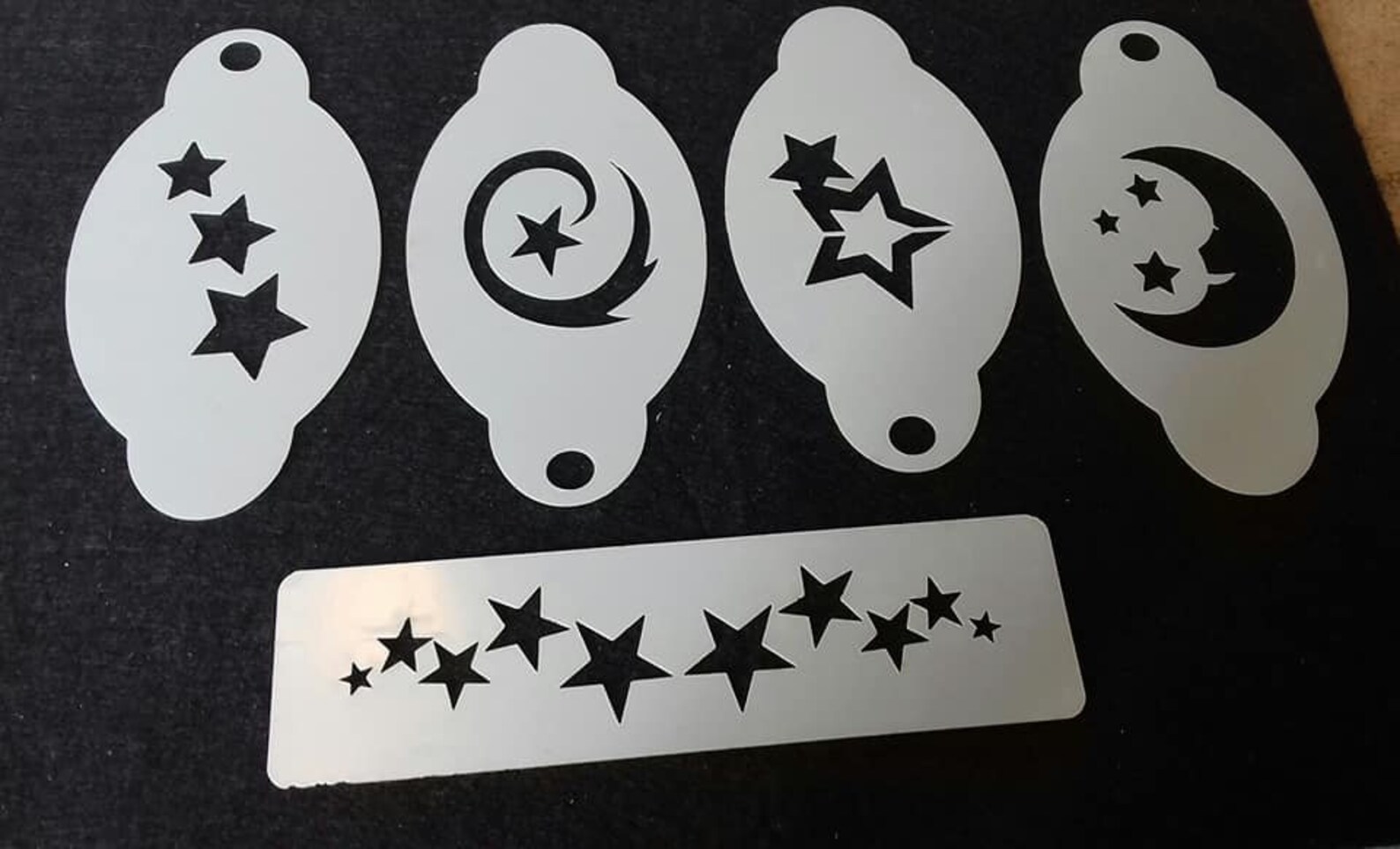 5 X Star Face Painting Stencils 5 Different Designs Moon - Etsy