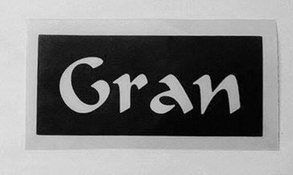 Gran Word Stencils for Etching on Glass Mothers Day Fathers - Etsy