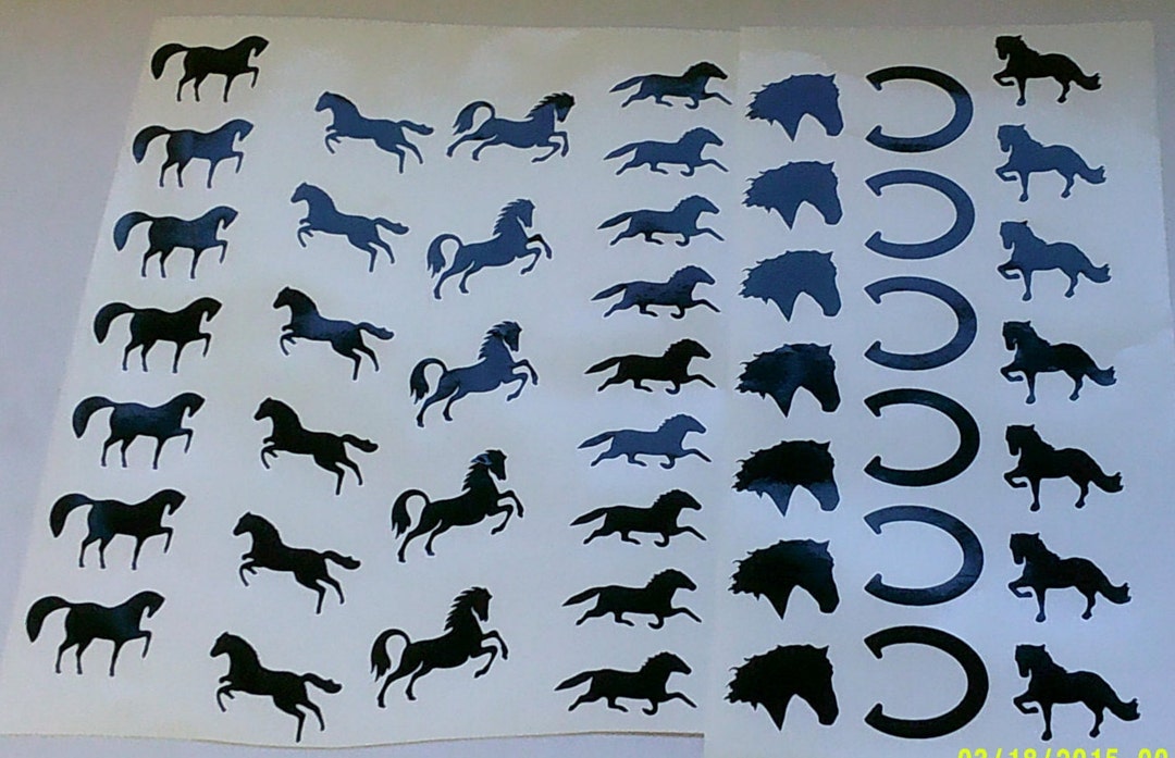 30 X Mixed Horse Stickers - Great Fun for Children Horsehead Horseshoe ...