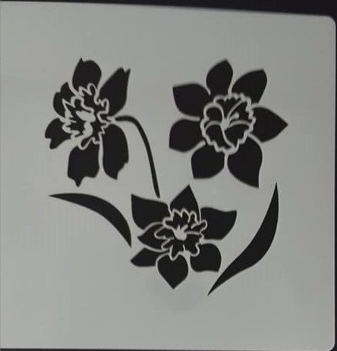 Daffodil Flower Wall Decal Stencils for Wall Decoration Craft Hobby ...