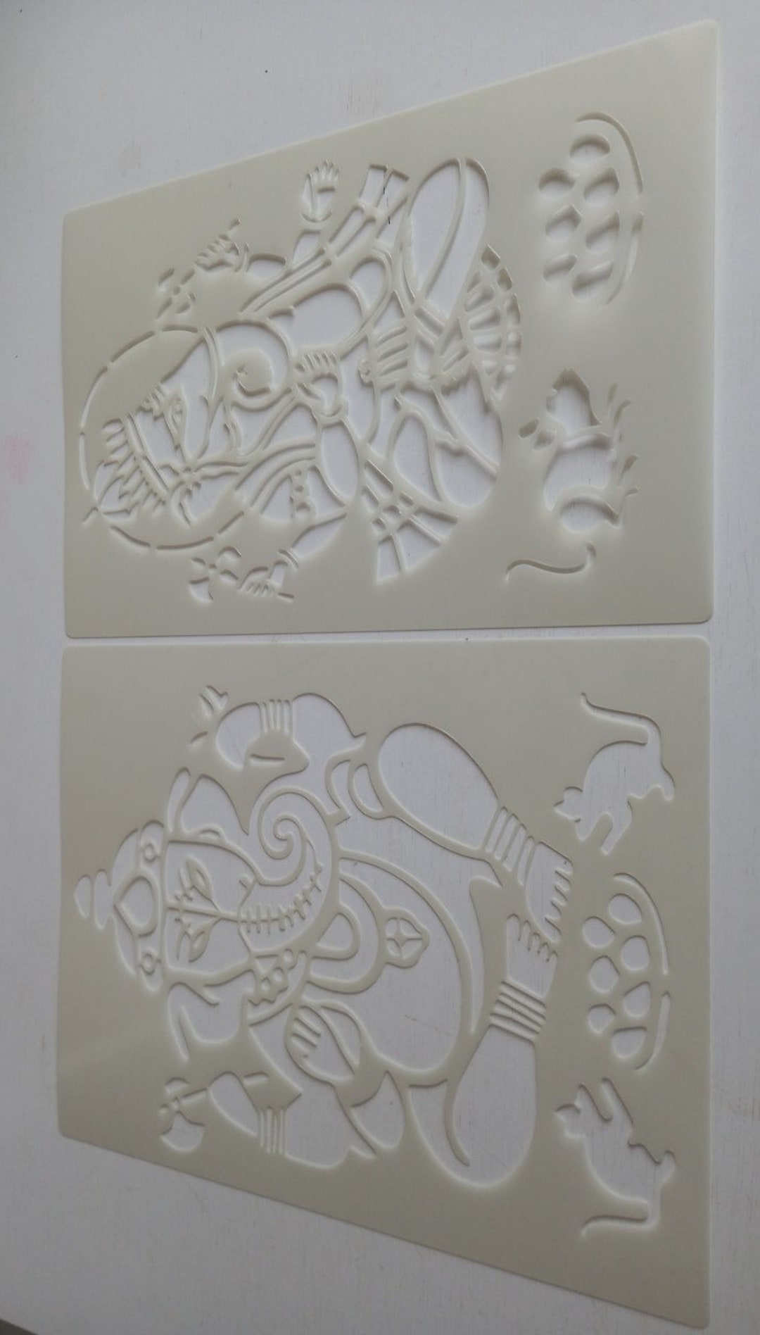 2 X Ganesh & Rats Wall Decor Stencil Bedroom Living Room Kitchen A4 ...