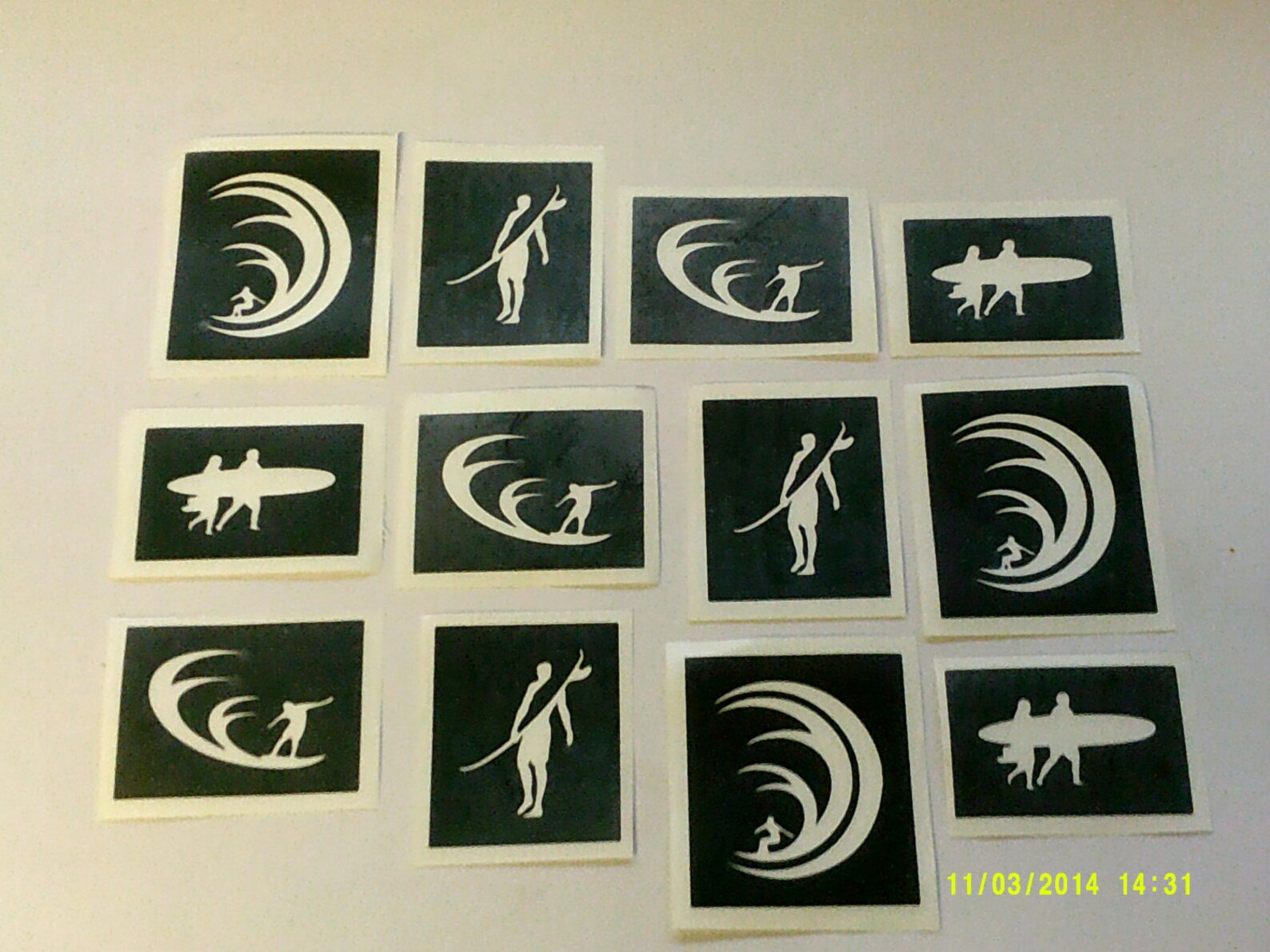 Surfing Themed Stencils for Etching on Glass mixed Hobby - Etsy