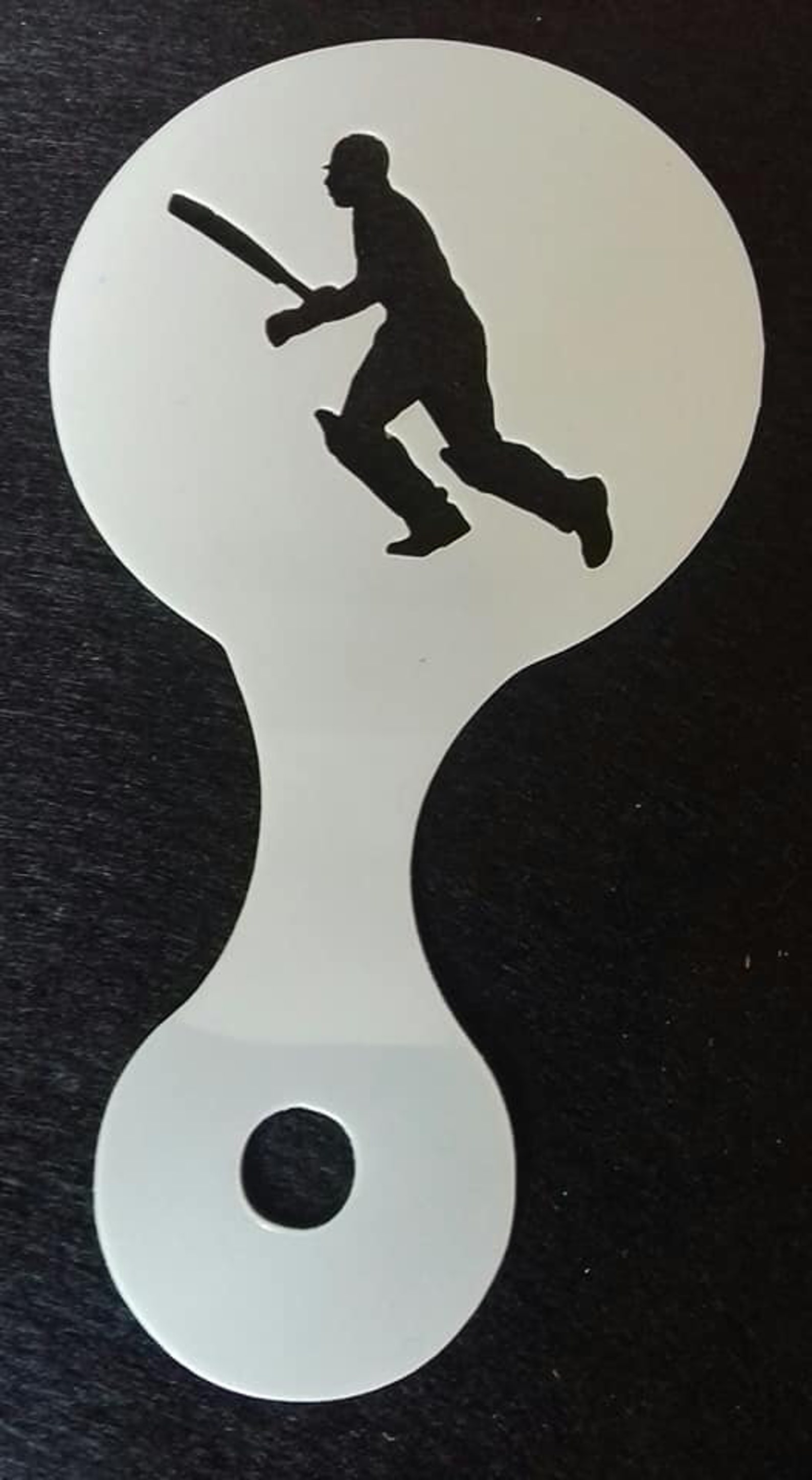 2 X Cricketer Coffee Cup Stencils Reusable Many Times Present Cricket ...
