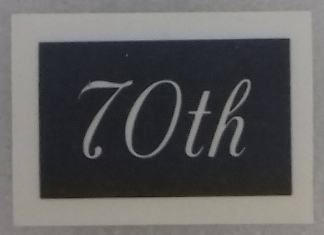 10 - 100 70th Number Stencils for Etching on Glass Anniversary ...