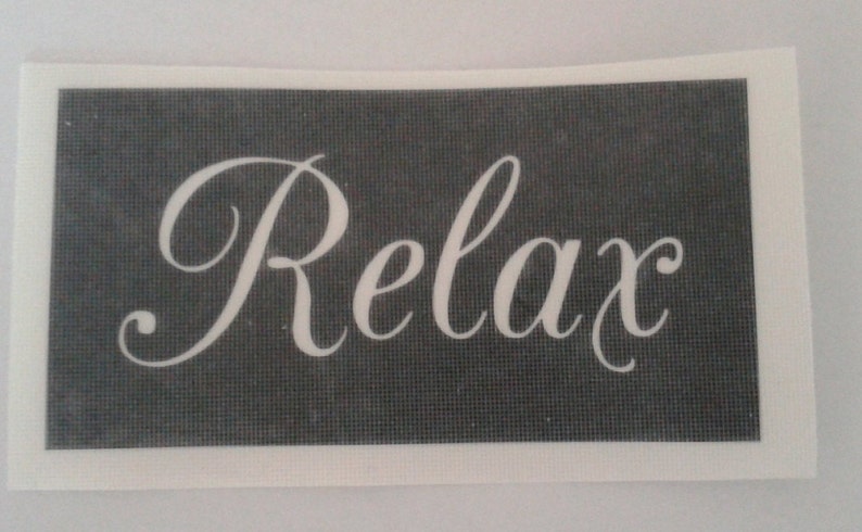 Relax Word Stencils for Etching on Glass Hobby Craft Present Gift ...