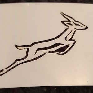 2 X South Africa Springbok Face Painting Stencils - Reusable Many Times ...