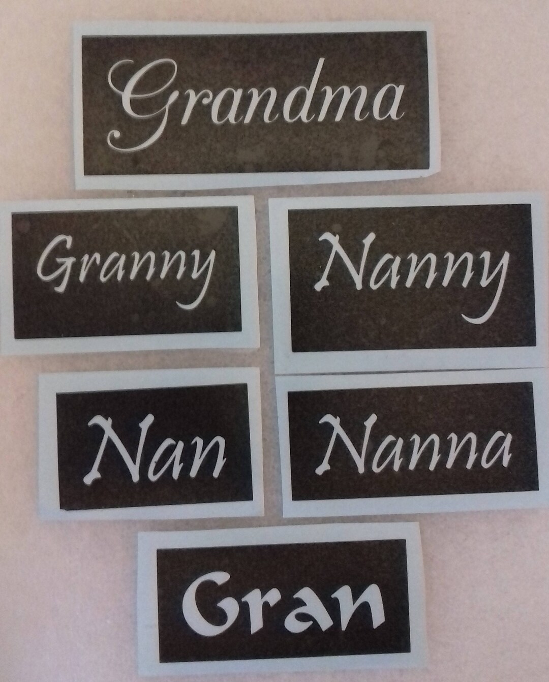 Grandma Word Stencils Mix for Etching on Glass Hobby Craft Present Gift ...