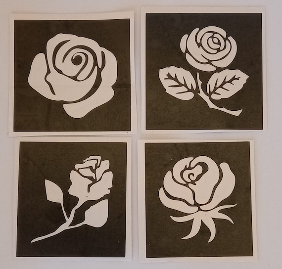 Rose Flower Stencils for Etching on Glass Hobby Craft Present - Etsy