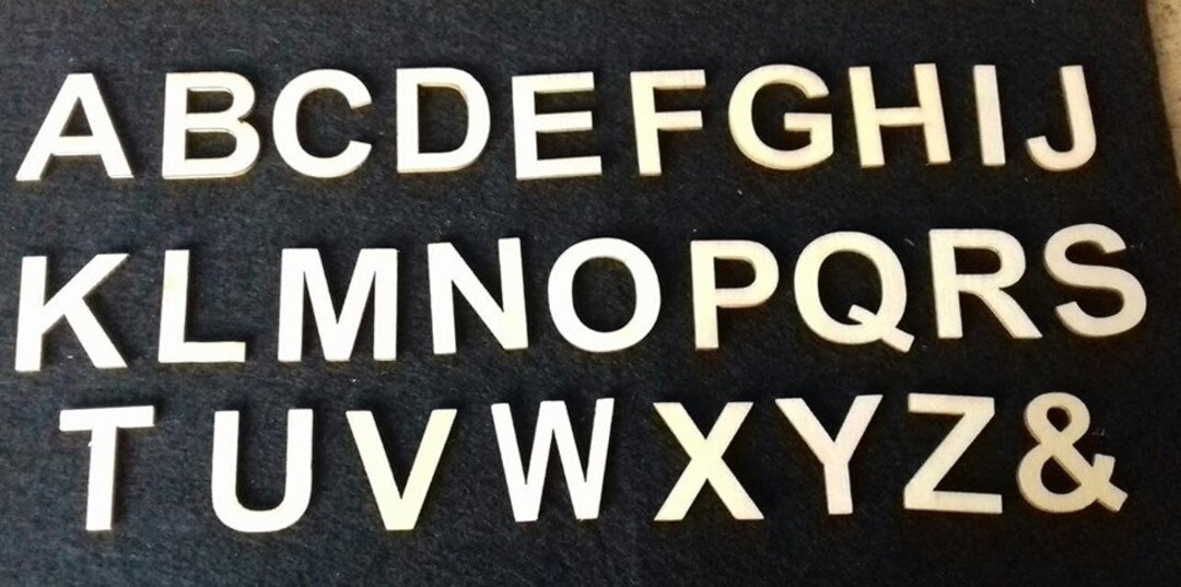 Alphabet A - Z Block Capital Letters Wood 1" High Letters Children ...