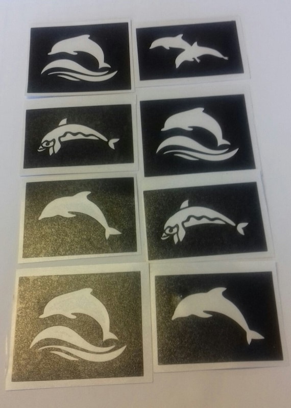 Dolphin Themed Stencils for Etching on Glass mixed Hobby - Etsy