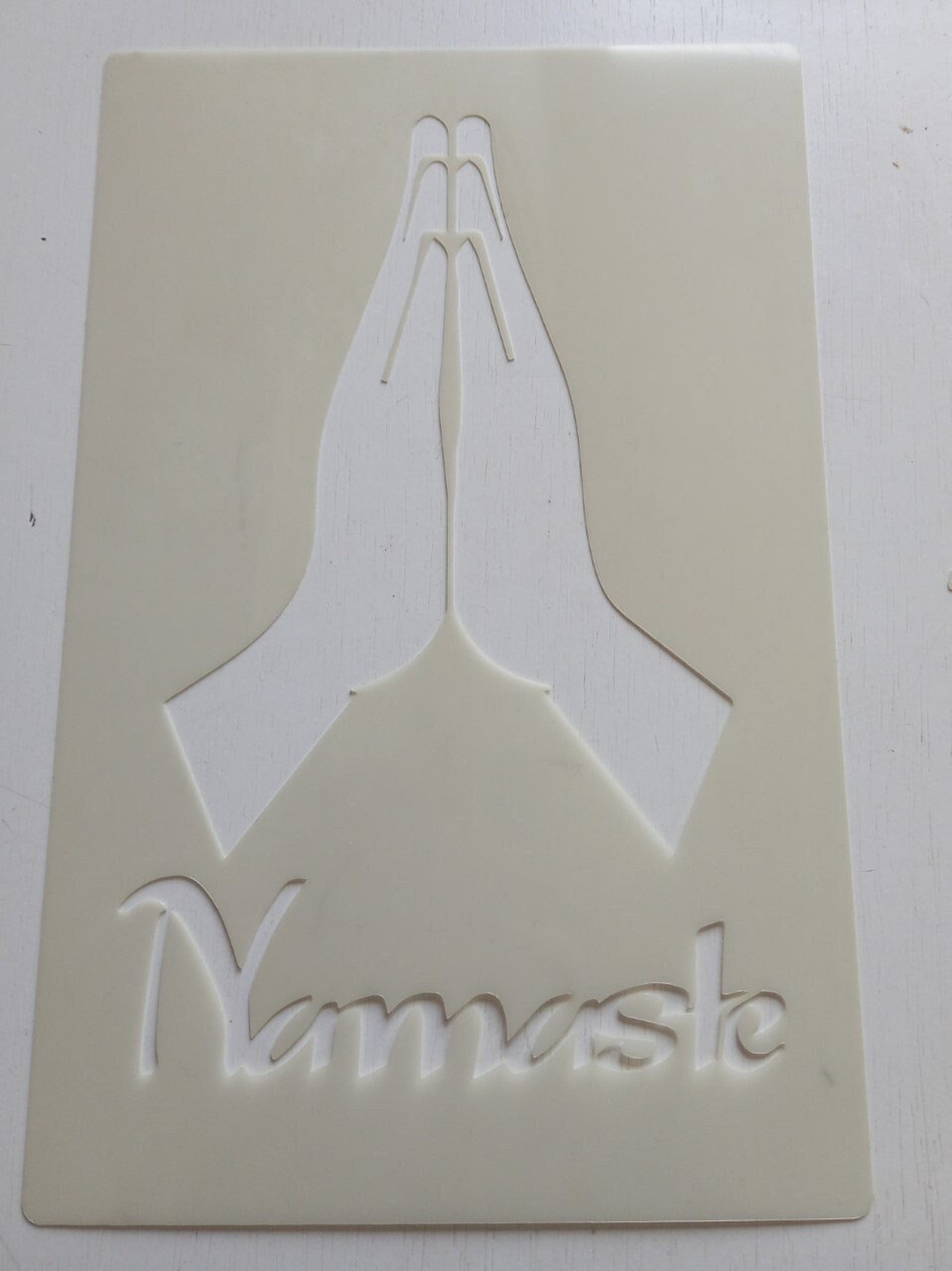 Namaste & Hands Stencil for Wall Decoration Decor Craft Hobby Border ...