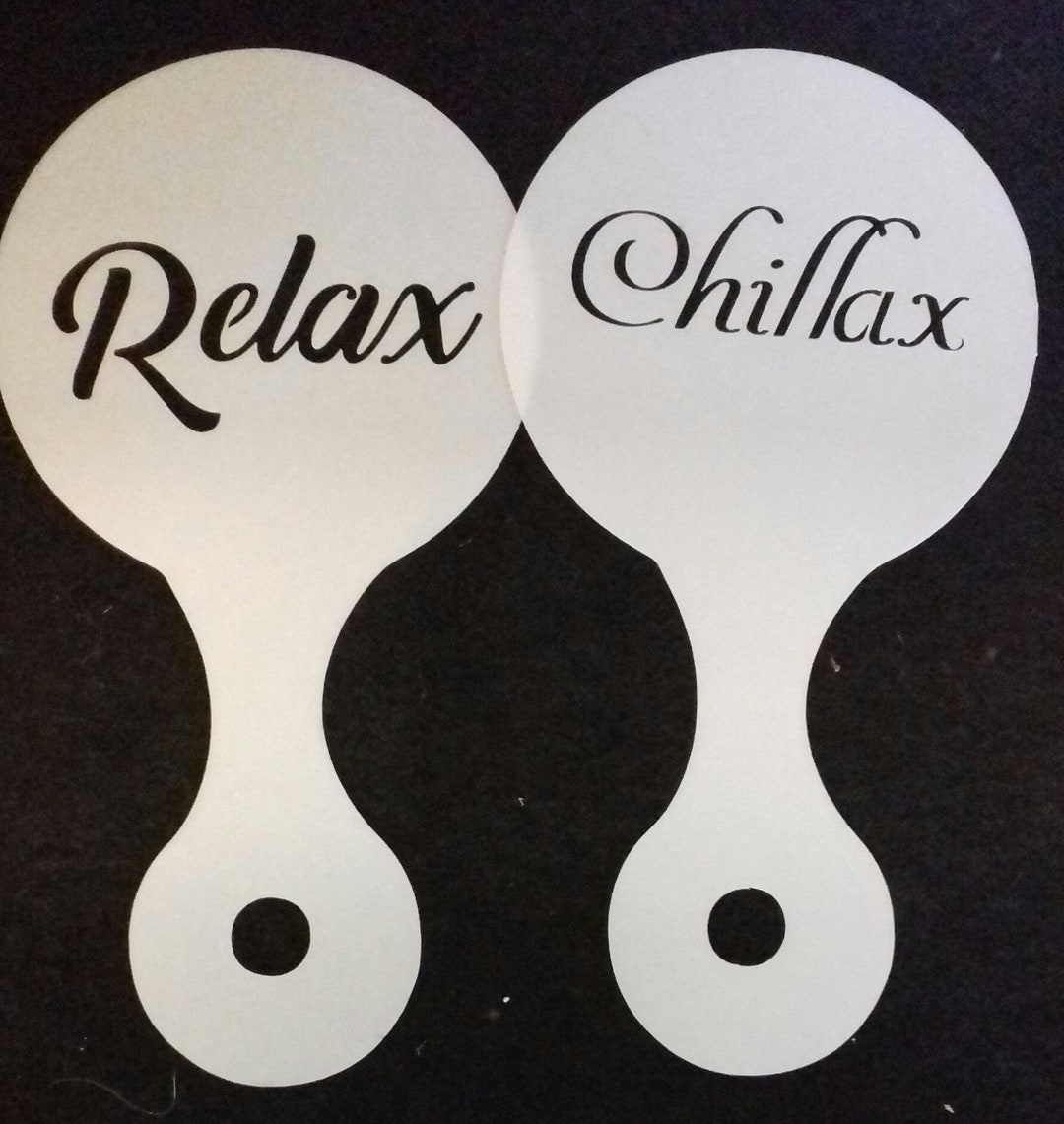 Chillax and Relax Coffee Cup Stencils Reusable Gift Fundraising Cafe ...