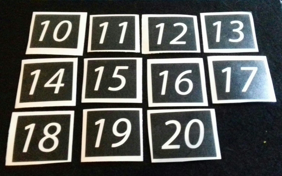 Small Number Stencils for Etching on Glass Mixed 10 20 Gift - Etsy