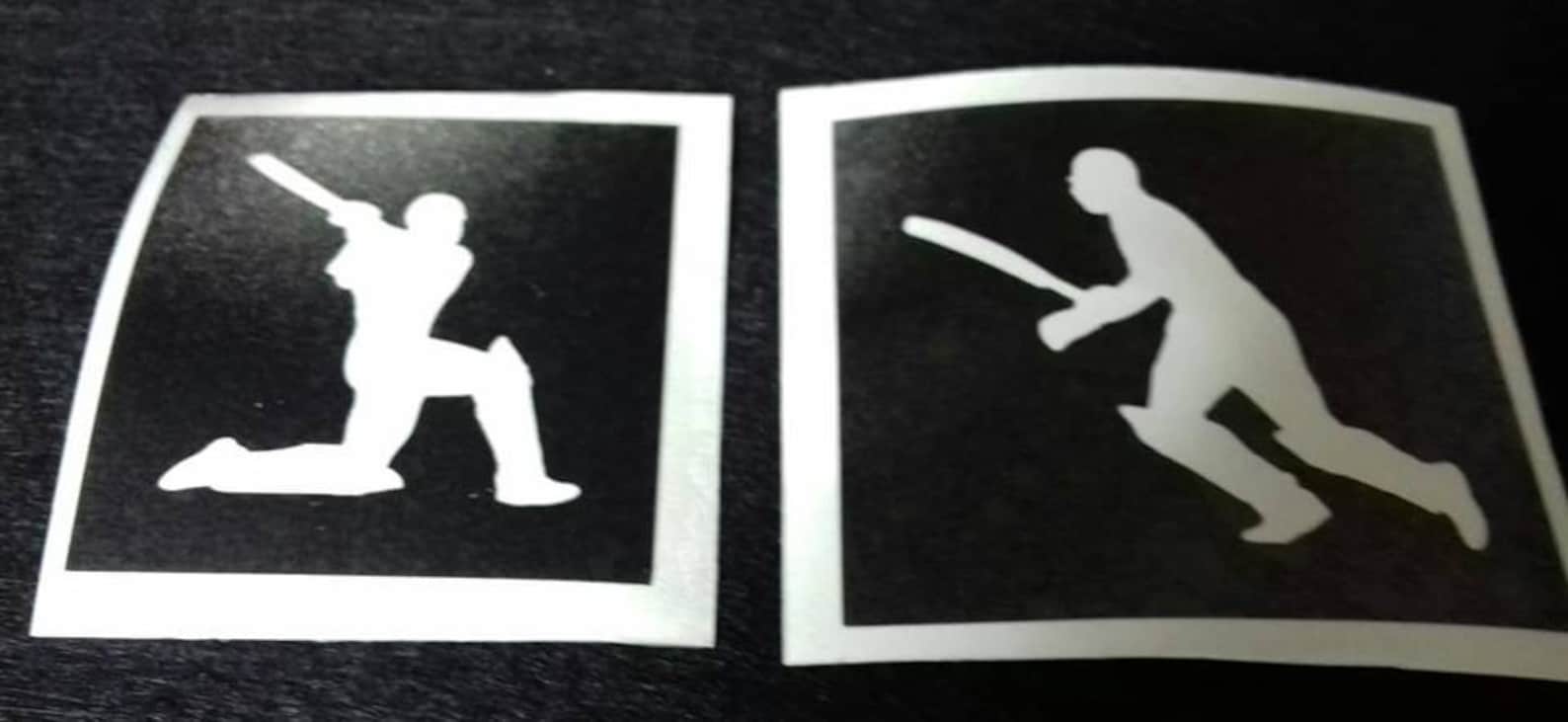 10 100 Cricketer Stencils for Etching on Glass 2 Designs - Etsy Australia