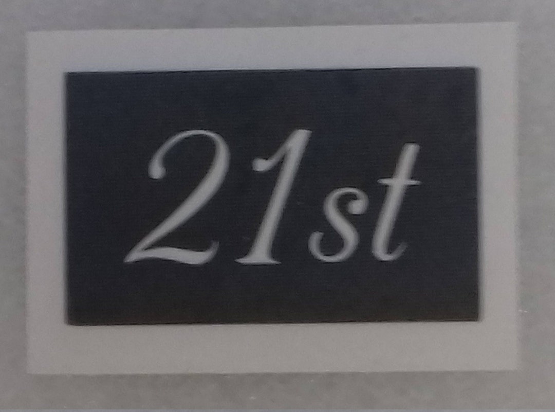 10 - 100 21st Number Stencils for Etching on Glass Anniversary ...
