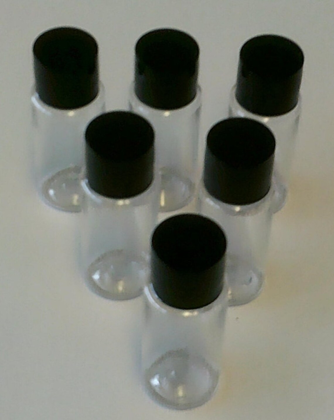 50 X 15 Ml Clear Plastic Bottles Black Screw Top Lid Ideal - Etsy