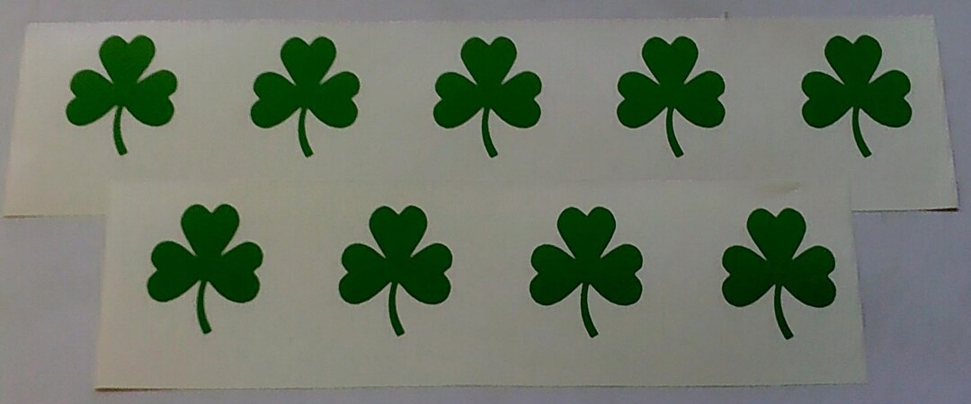 10 - 100 Green Shamrock Stickers - Great for Kids - Stick on Lots of ...