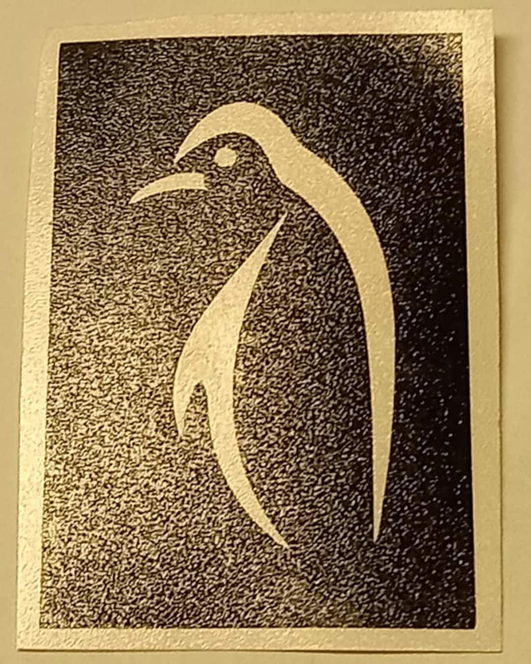 10 - 100 Penguin Facing Sideways With Beak Stencils for Etching on ...