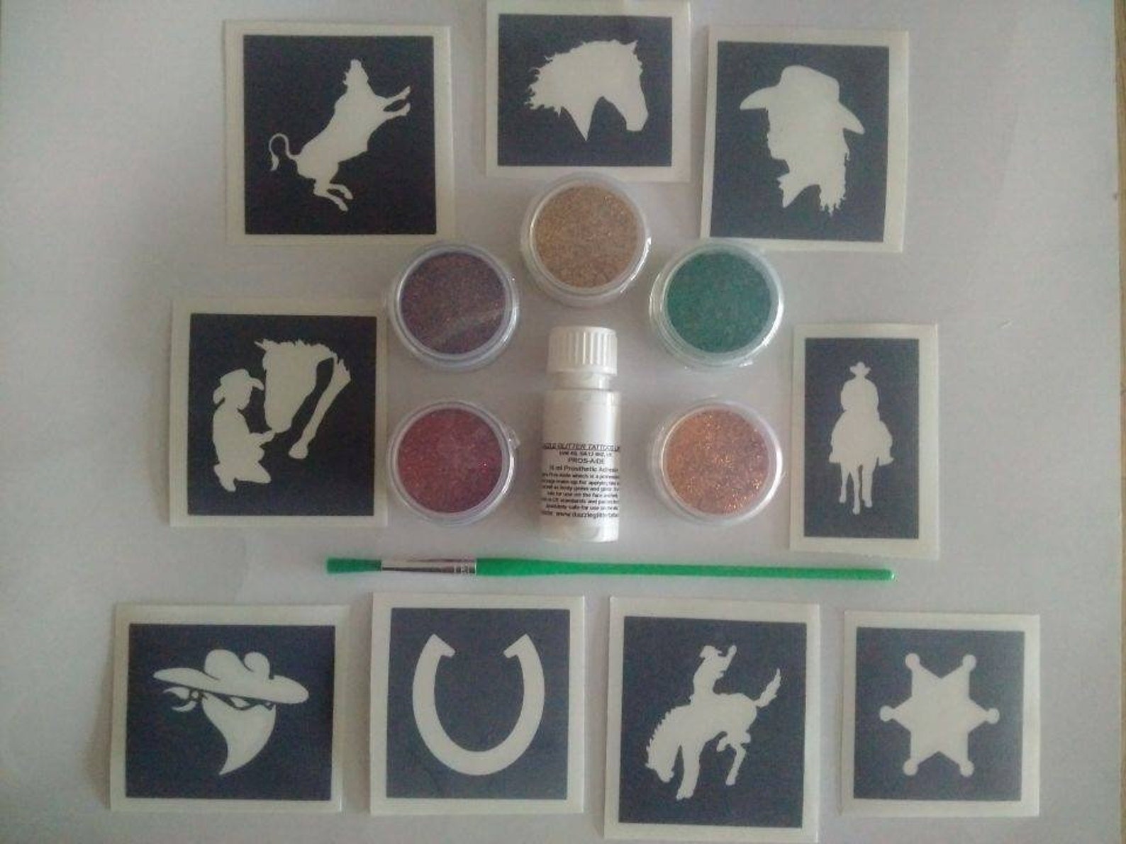 Rodeo & Cowboy Themed Tattoo Set Including 30 Stencils 5 - Etsy