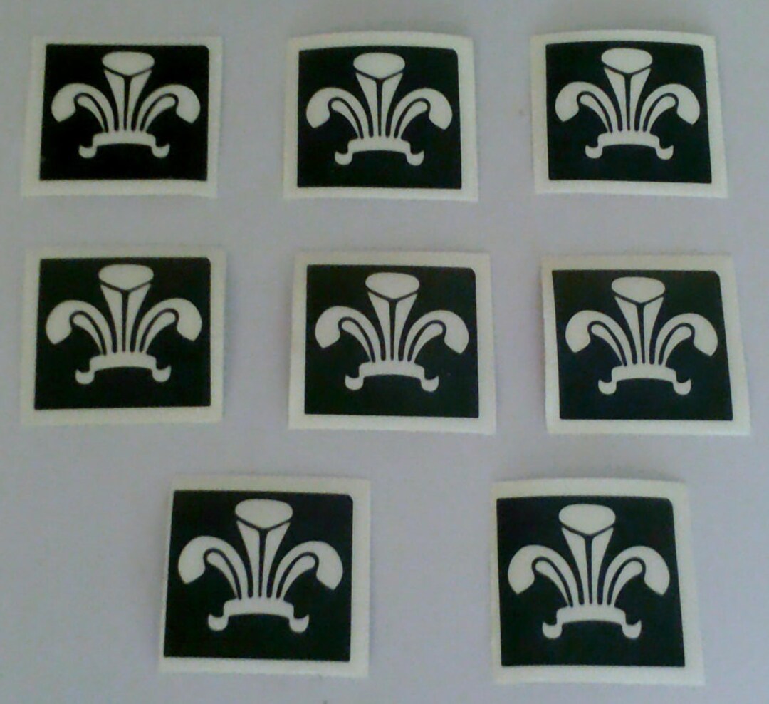 10 - 100 Welsh Three Feather Stencils for Etching on Glass. Wales Rugby ...