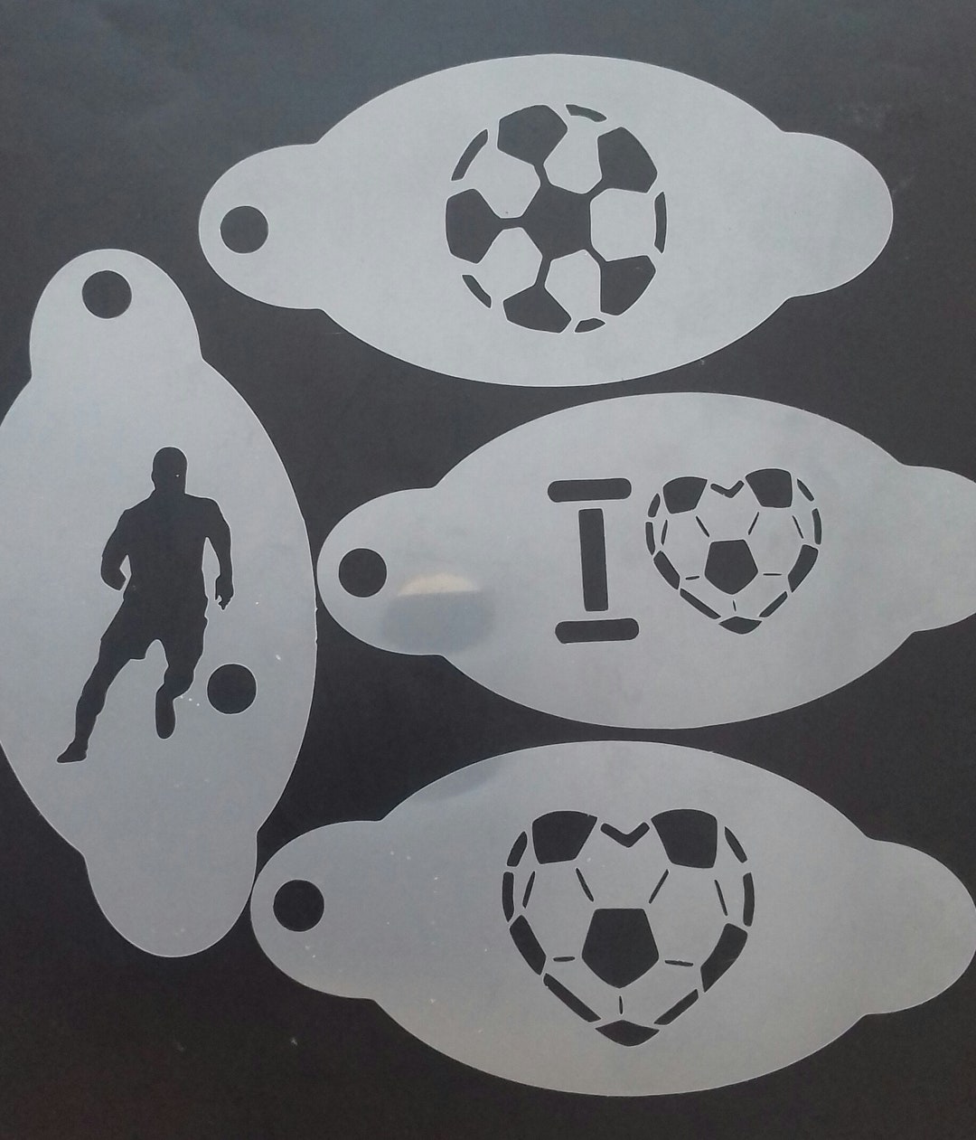 Football Soccer Face Painting Stencils (4 Designs) Reusable England ...