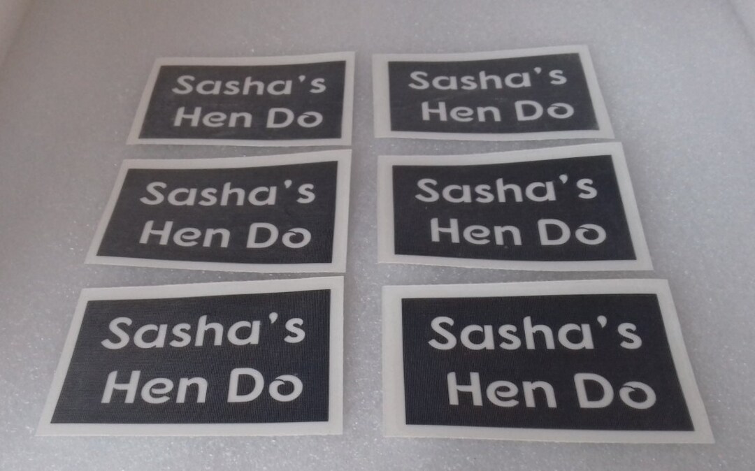 20 X Hen Do Personalised Stencils for Glitter Tattoos / Airbrush / Face ...