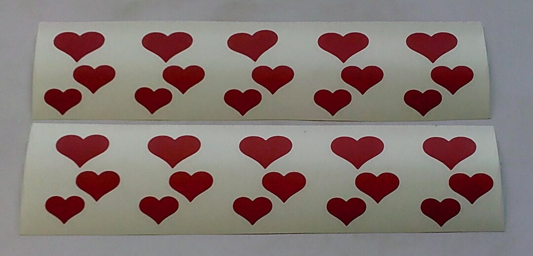 10 100 Red Heart Stickers Stick on Lots of Things Girls - Etsy