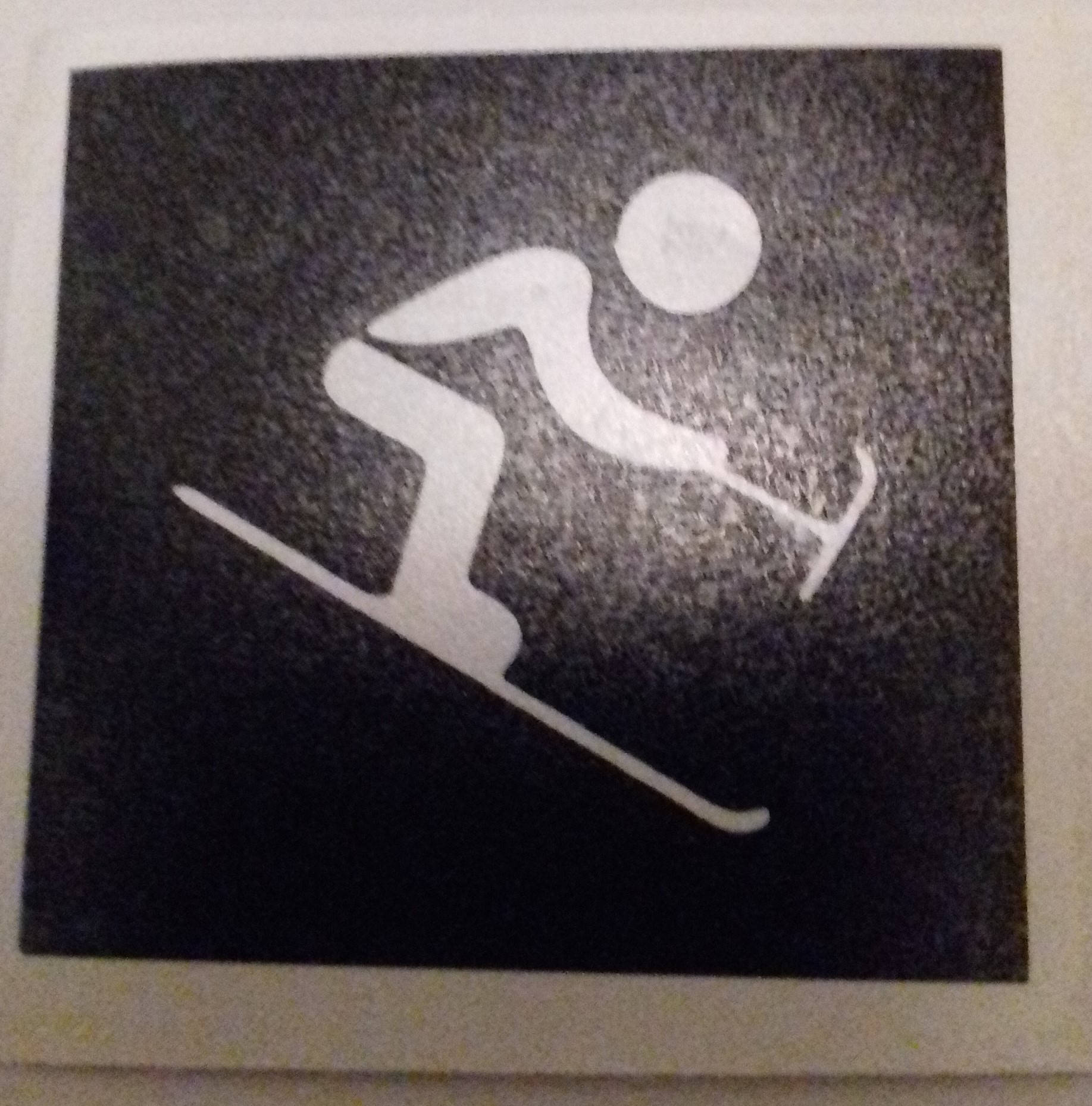 Paralympic alpine skiing stencils for etching on glass Sport Winter ...