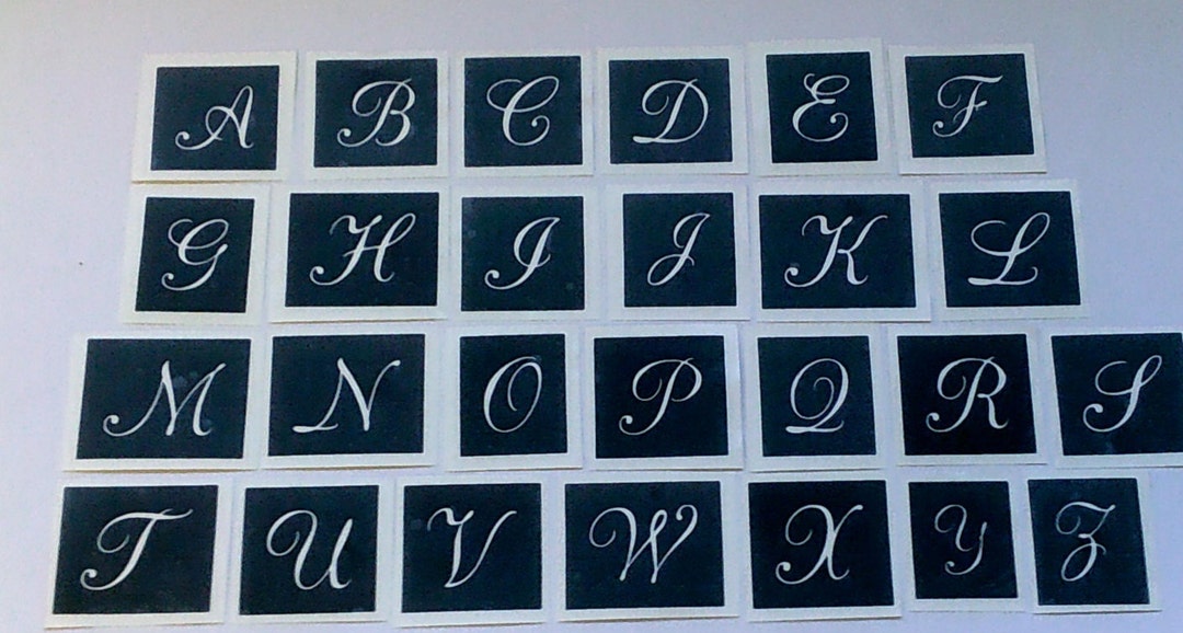 10 plantillas de letras mayúsculas del alfabeto para grabar vidrio de 1 ...