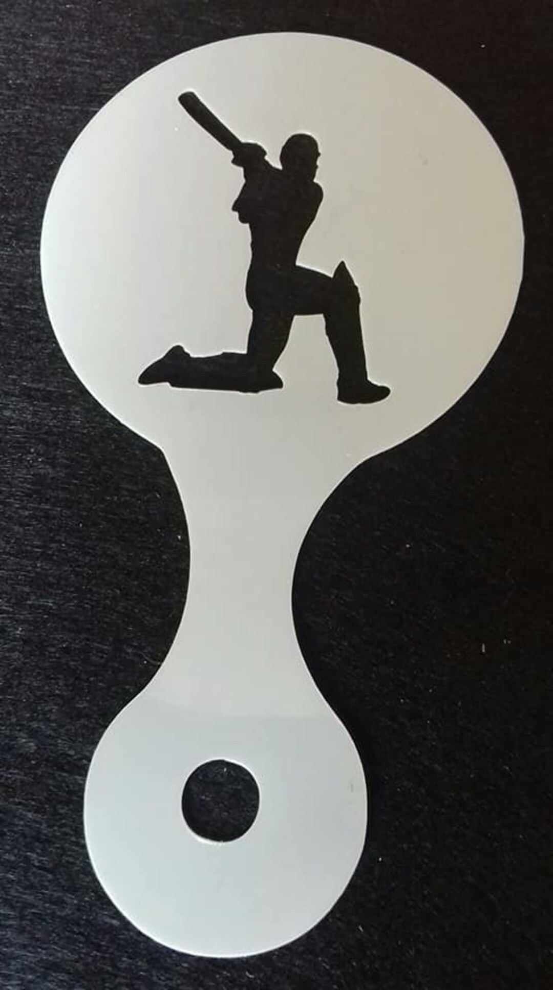 2 X Cricketer Coffee Cup Stencils Reusable Many Times Present Cricket ...