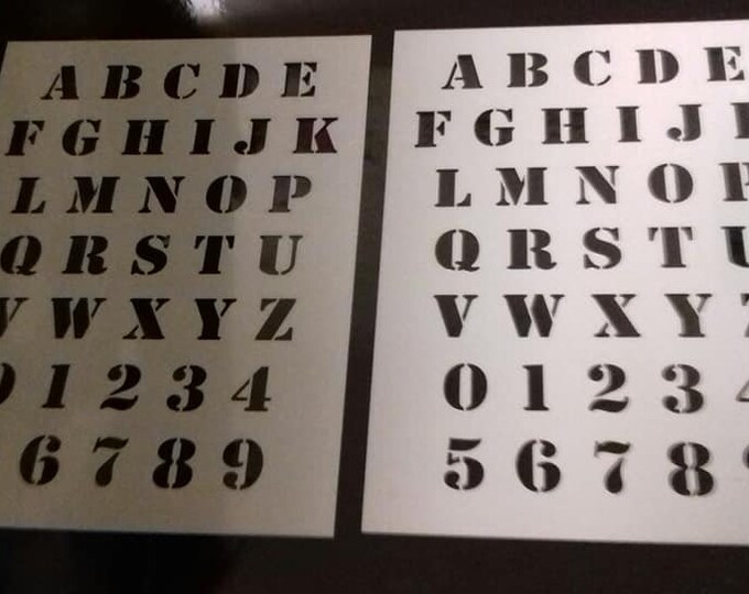 2 X Alphabet A - Z Block Capital Letter Sheets Mylar 350 Micron Plastic ...