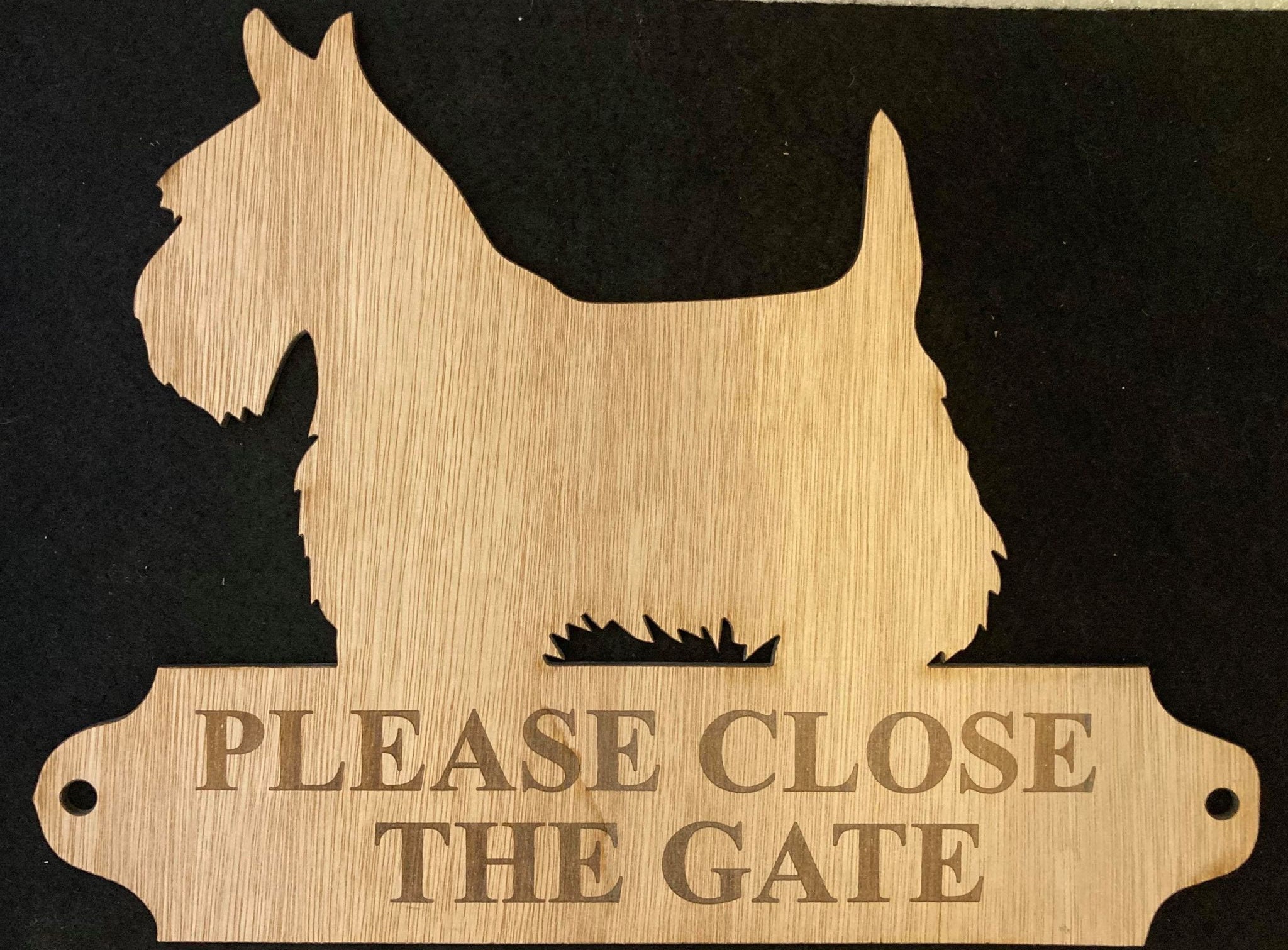 Scottish Terrier Scottie Dog Sign 3 Mm Wood Bespoke Made on Our ...