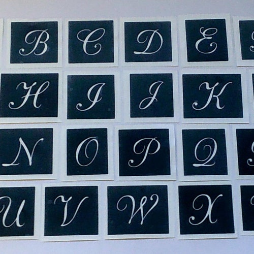 Alphabet Capital Letter Stencils for Etching Glass Mixed - Etsy