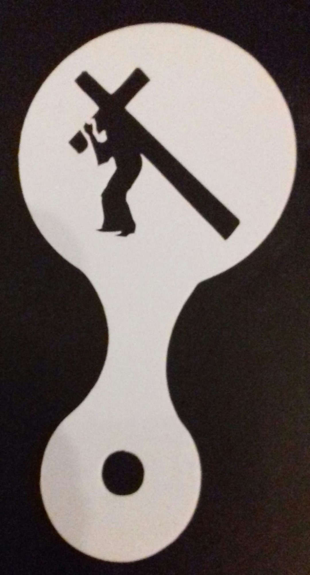 2 X Jesus on Cross Coffee Cup Stencils Reusable Present Fundraising ...