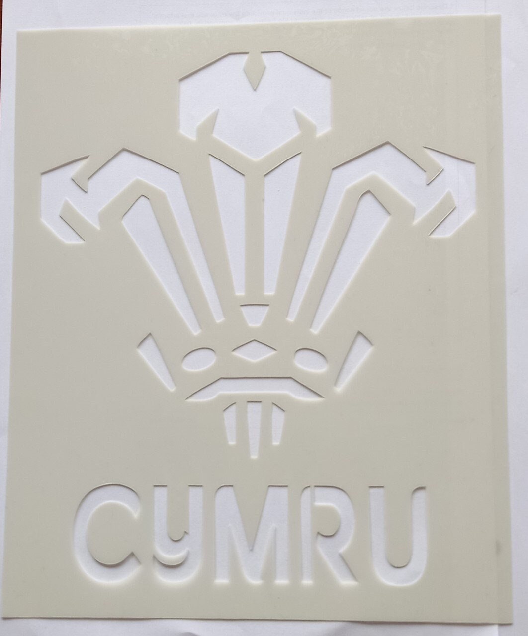 Welsh Three Feather Stencil With Cymru Underneath for Walls / Borders ...