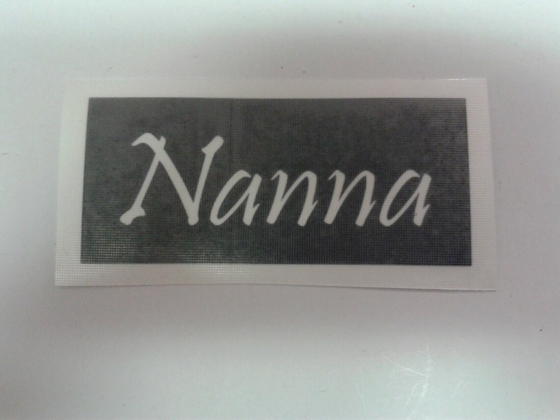 Nanna Word Stencils for Etching on Glass Mothers Day Mom | Etsy