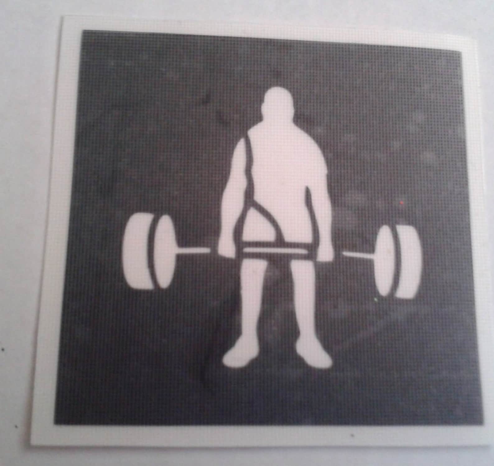 Weightlifting Stencils for Etching on Glass Hobby Craft Gift - Etsy