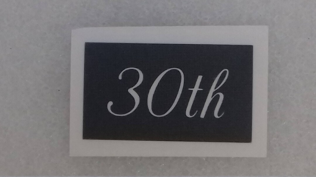 10 - 100 30th Number Stencils for Etching on Glass Anniversary ...