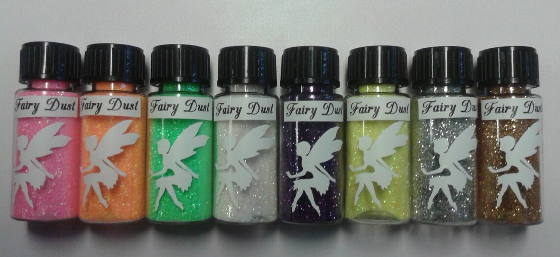 8 X 10 Gram Bottles of Color Fairy Dust Green Pink Yellow - Etsy