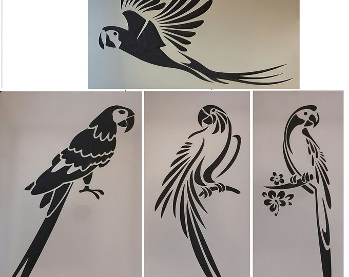 Parrot Parakeet Macaw Cockatoo Budgerigar Wall Decor / Card Making ...
