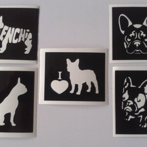 10 - 100 Mixed French Bulldog Stencils for Etching on Glass Brilliant ...