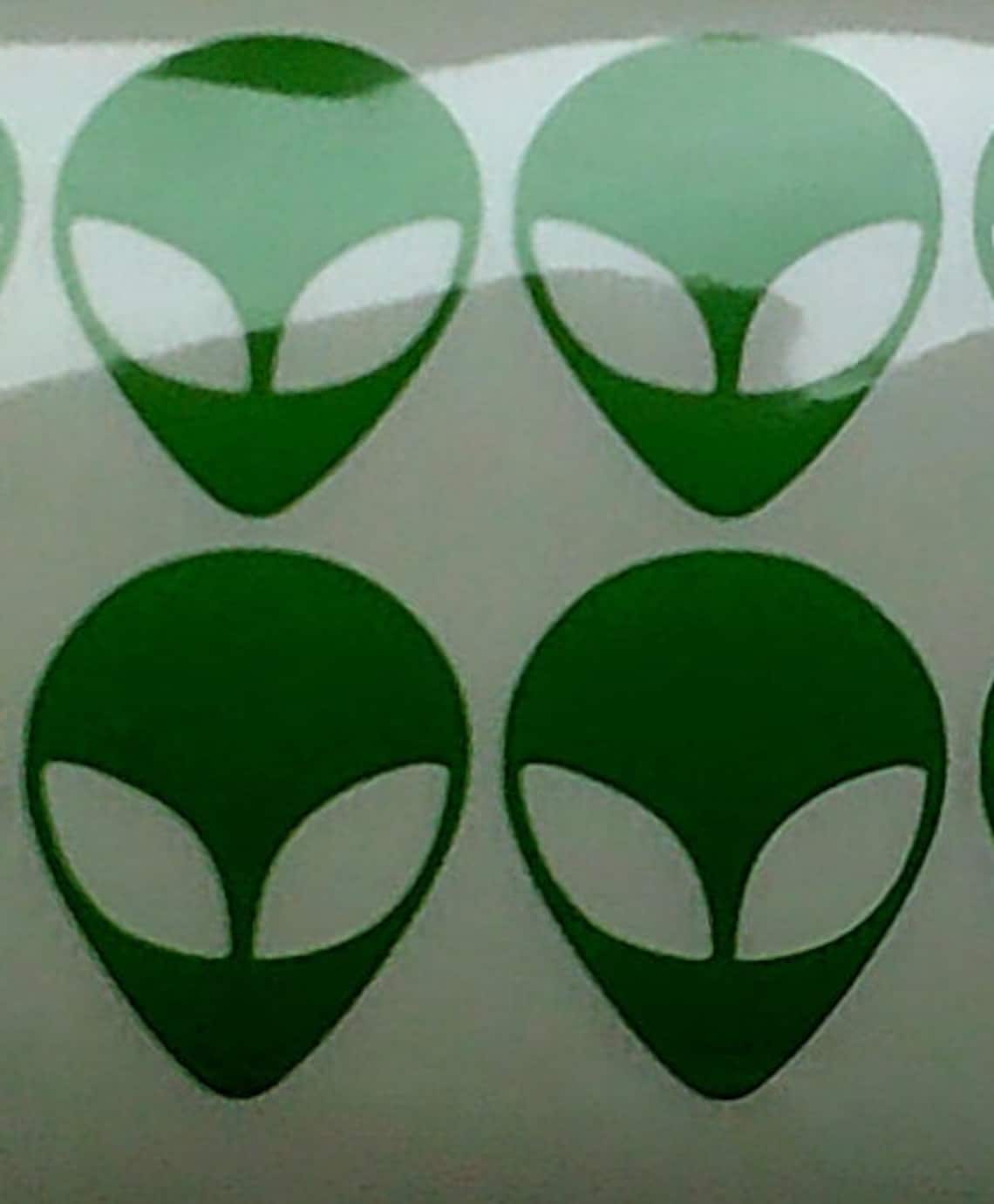 10 100 Green Alien Stickers Great for Kids Stick on Lots - Etsy