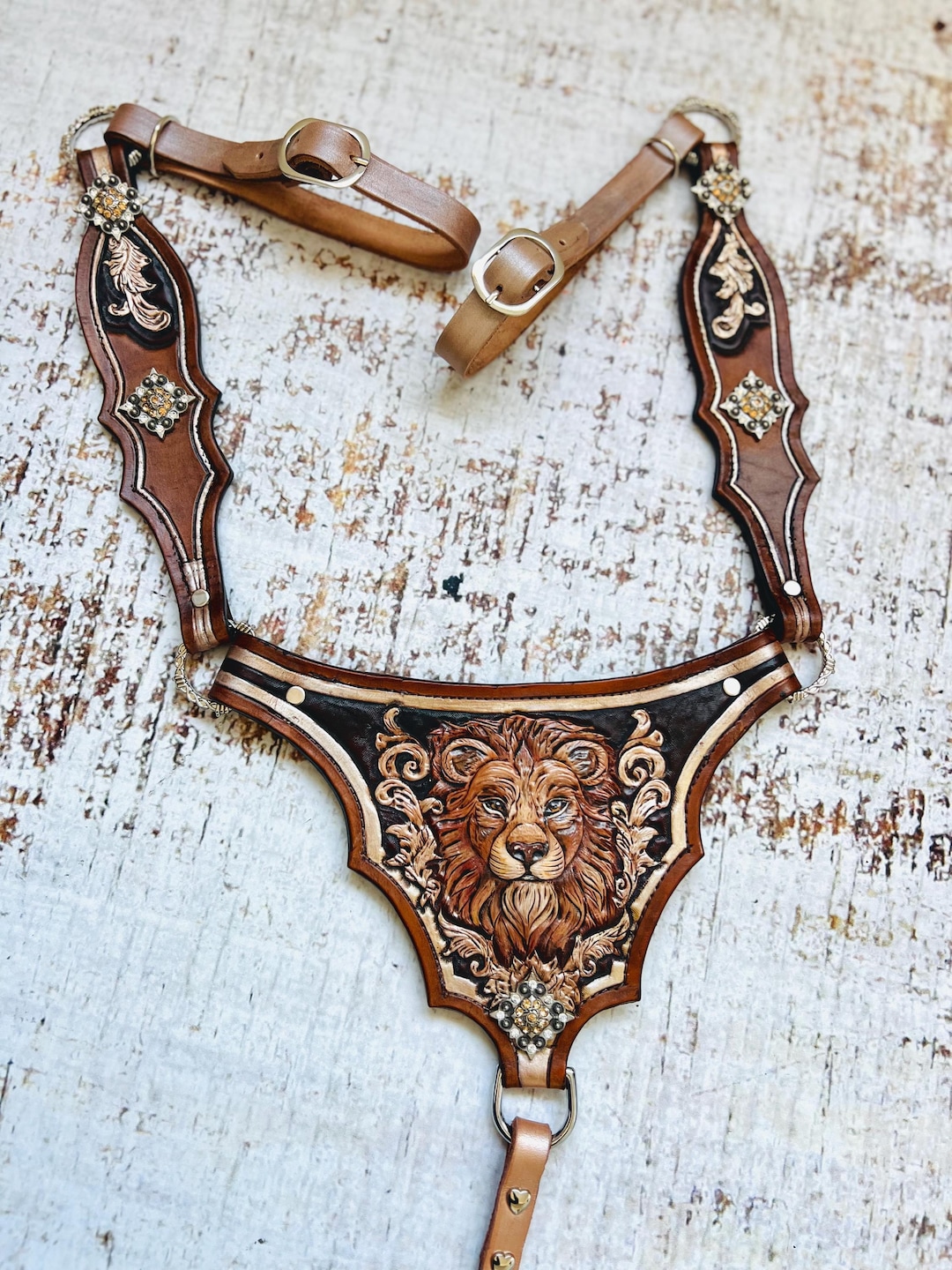 CUSTOM, Made to Order, Baroque Style, Gladiator Breast Collar, Bridle ...