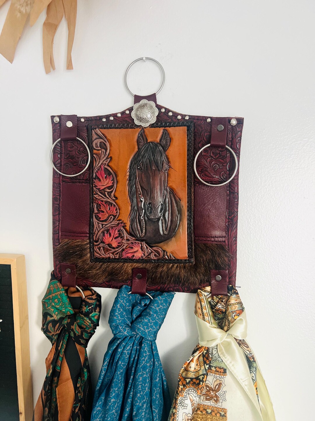 Custom Tooled Buckle Holder, Wild Rag Display, Made to Order - Etsy