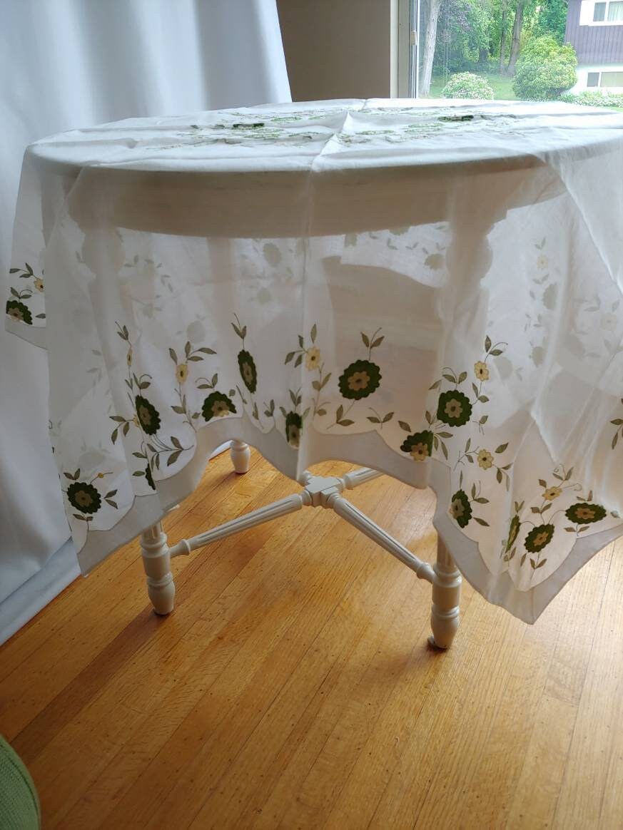 1930s Madeira Applique Organza Tablecloth Hand Stitched RARE Piece Nos Square - Etsy