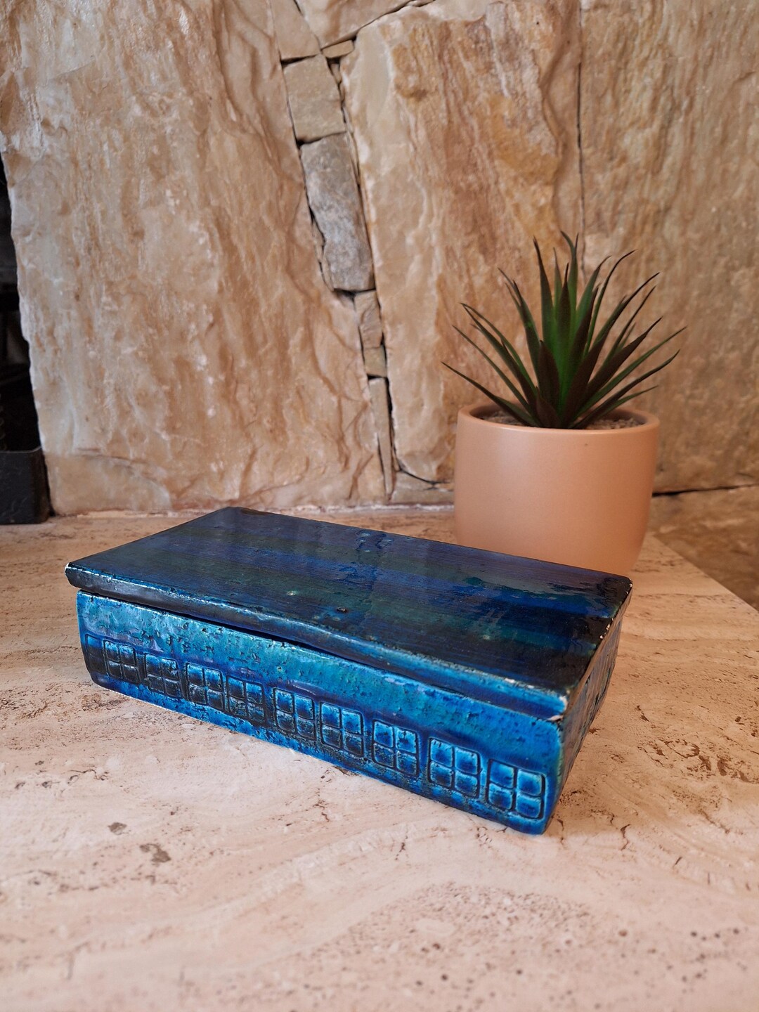 Rimini Blue and Green Bitossi Ceramic Lidded Box - Etsy