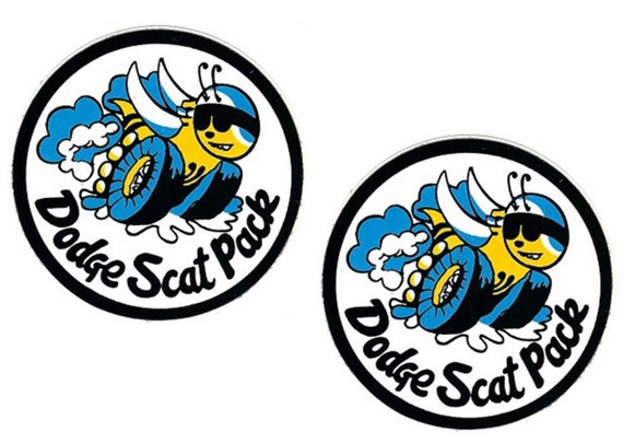 Dodge Scat Pack Bee Racing Decal Stickers Set of 2 Vintage - Etsy